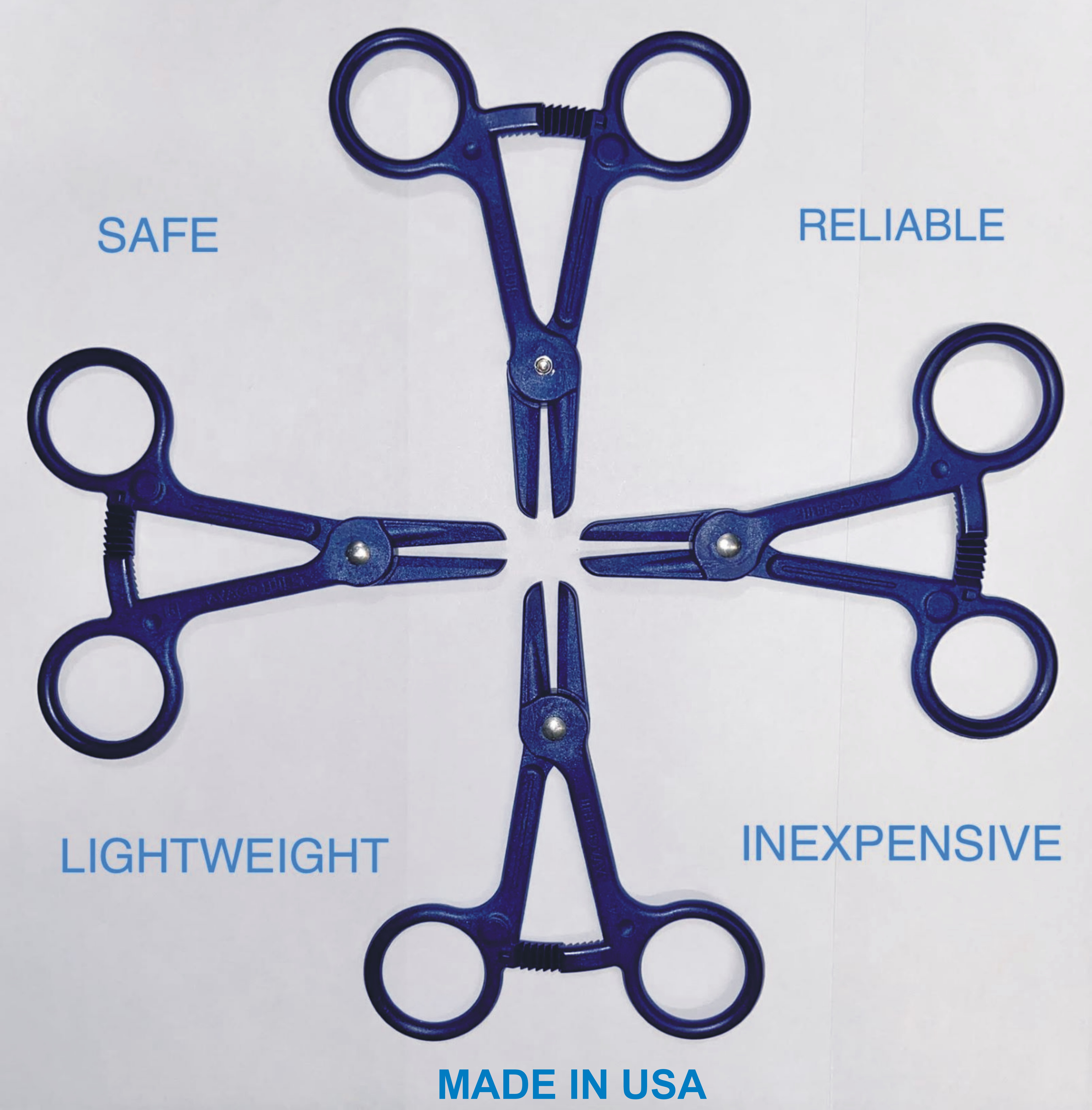 Safe and reliable disposable clamps to occlude medical grade tubing