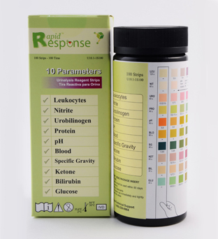 Rapid Response 10 Para (10SG) Urinalysis Reagent Test Strips [bottle of ...